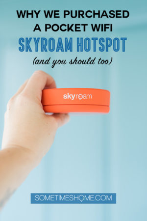 Pocket WiFi device Skyroam Solis, for trips abroad